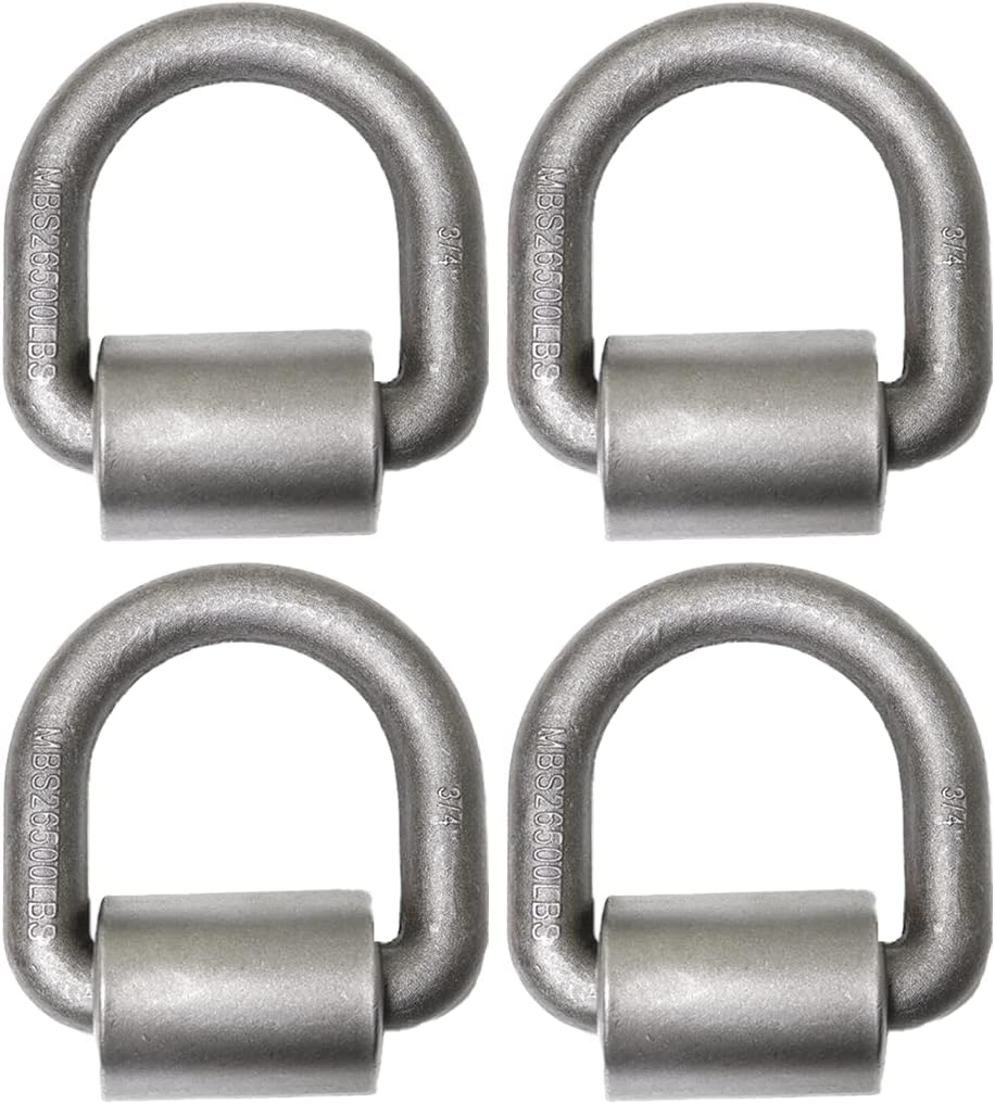 Amazon.com: Boxer 3/4” Weld-On Heavy Duty Forged D Rings, 4 Pack 26,500 ...