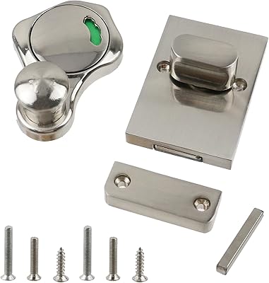 Door Lock Bathroom Toilet Door Lock with Occupancy Indicator Stainless ...
