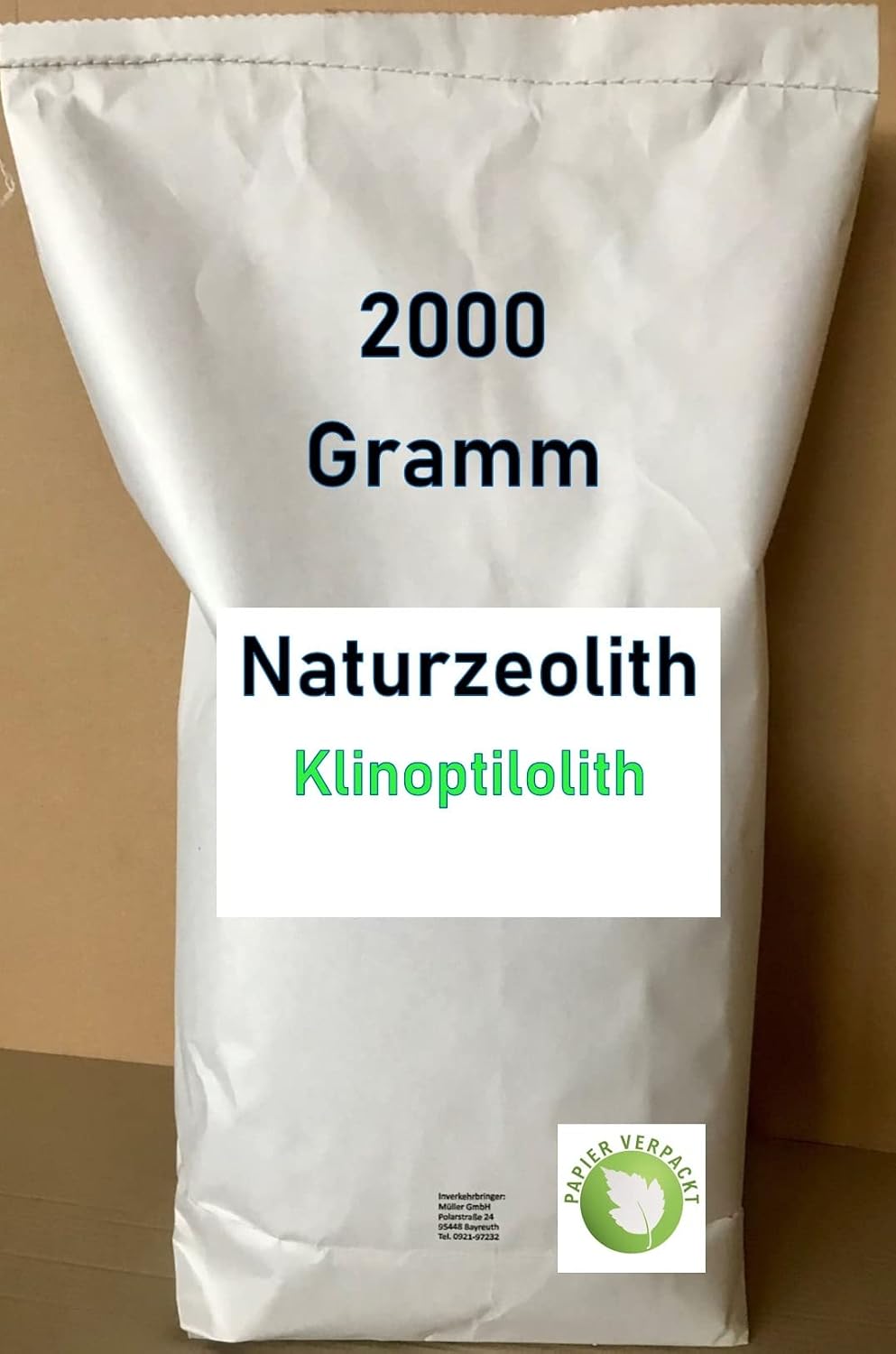2000 Gramm 2 kg Zeolith Pulver Mehl Naturzeolith für Pferde 0-50 µm ...