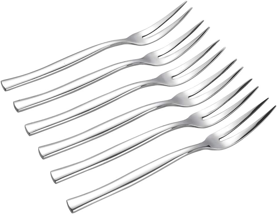 Amazon.com: HOMMP 16-Piece Stainless Steel Two Prong Forks, Bistro ...