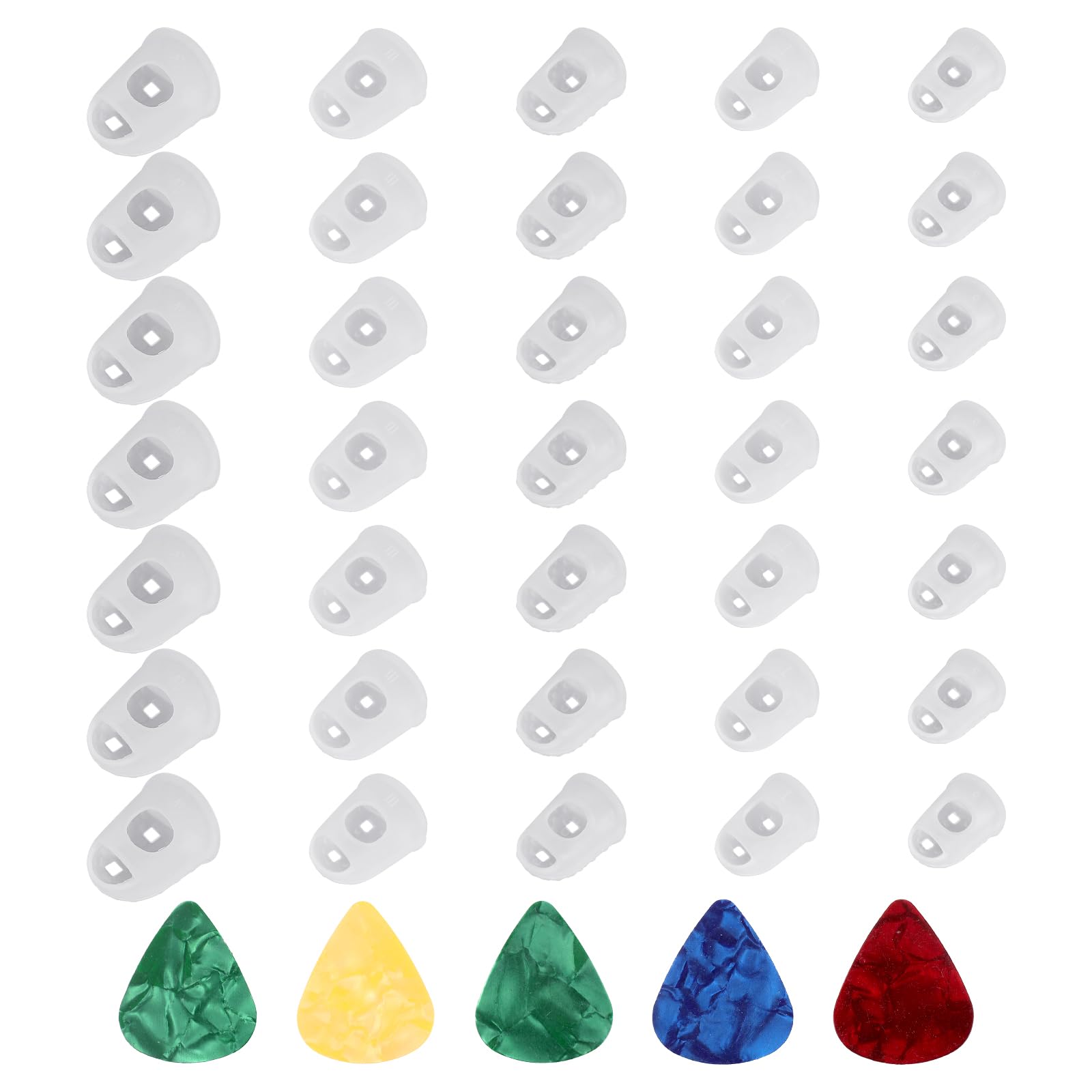 35 PCS Guitar Finger Protectors Silicone Finger Protectors for Guitar ...