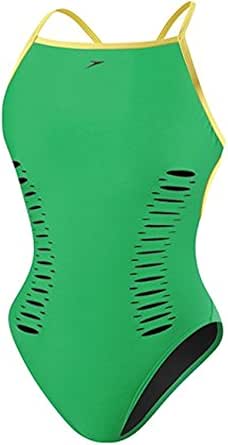 Amazon.com: Speedo Extreme Back Laser Cut Endurance Lite,Bright Green ...
