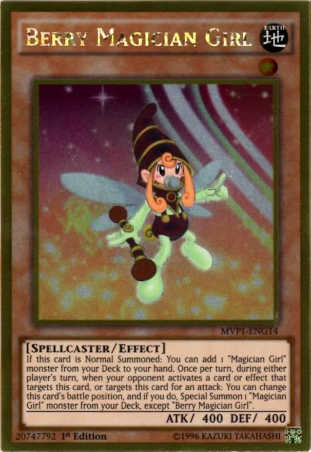 Amazon.com: YU-GI-OH! - Berry Magician Girl (MVP1-ENG14) - The Dark ...