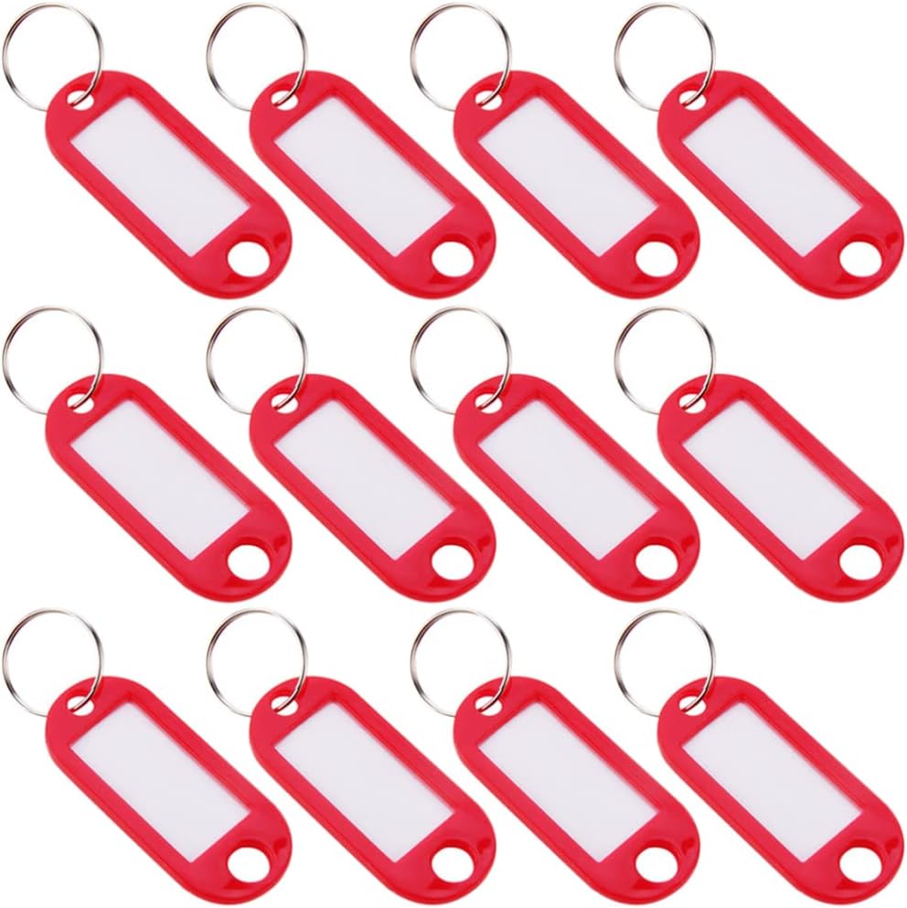Amazon | TOYMYTOY 名札キーホルダー パック入り レッド 50個入り | 名札・ホルダー | 文房具・オフィス用品