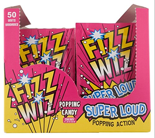 Amazon.com : Fizz Wizz Superloud Popping Candy Cherry Pack of 50 ...