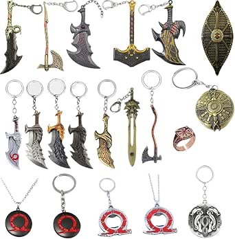 RPCUVERY Keychain Kratos Leviathan Axe Keychain Blades of Chaos ...
