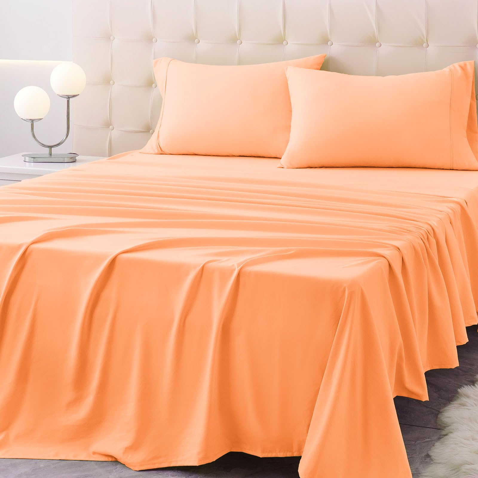 Amazon.com: Homilay Full Size Bed Sheet Set - 4 Piece Soft Microfiber ...