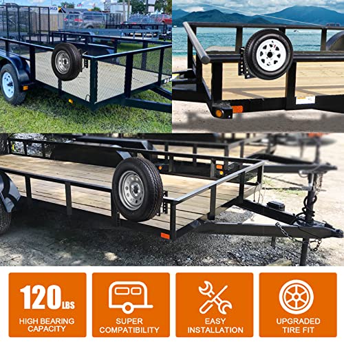Snapklik.com : Spare Tire Carrier Wheel Mount Bracket Kit For Trailer ...