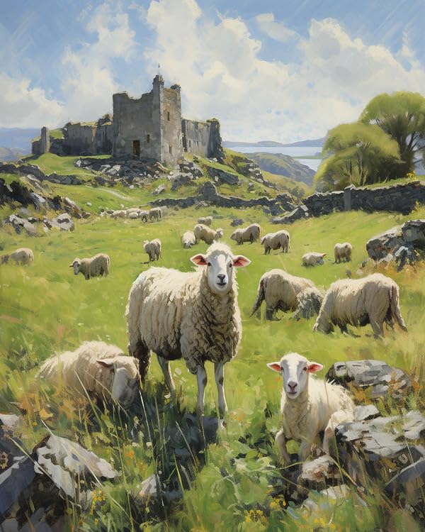 Amazon.com: Ccqiangtie-stroe Canvas Paint by Numbers Kits for Adults ...