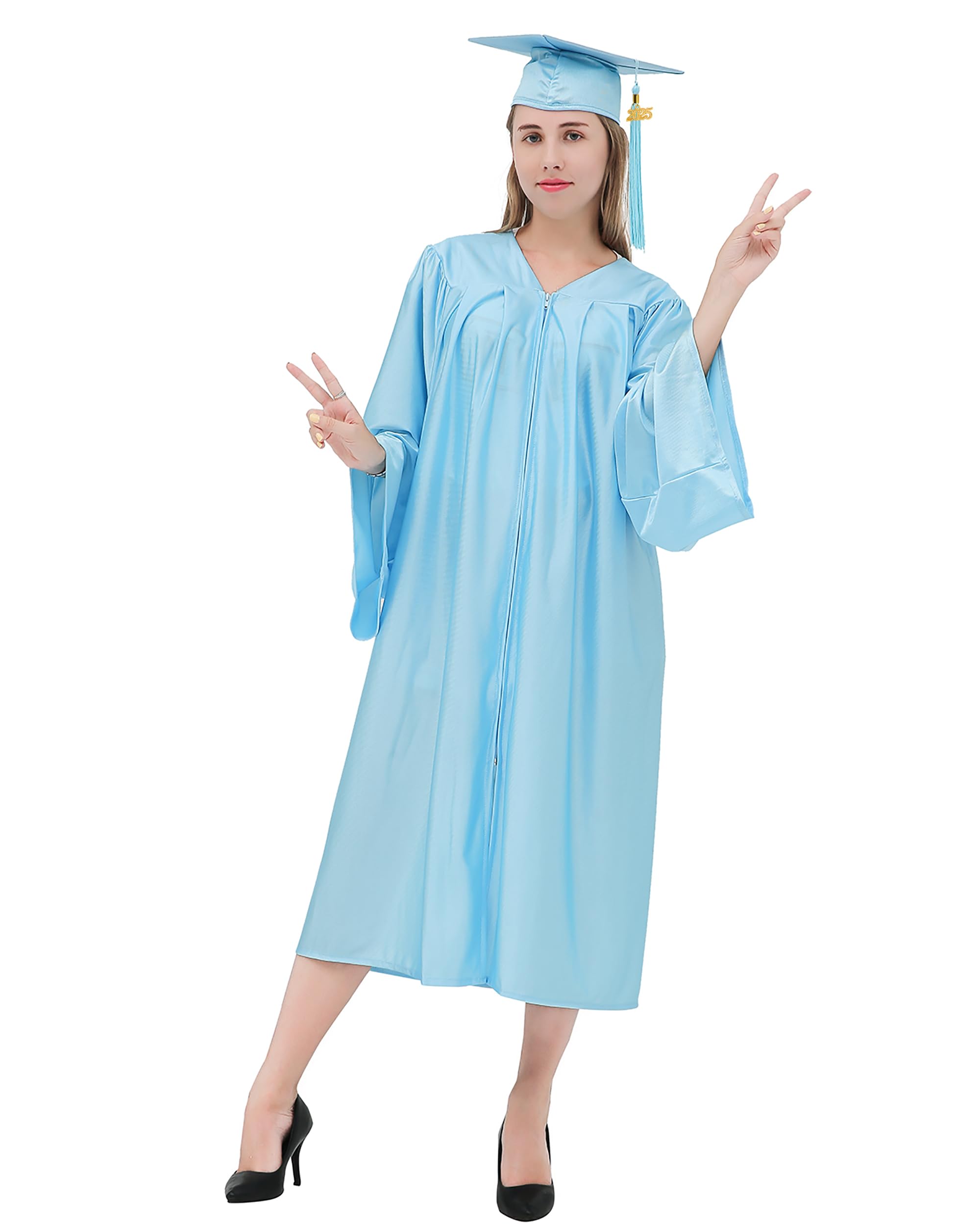 Snapklik.com : GraduationMall Shiny Graduation Cap And Gown