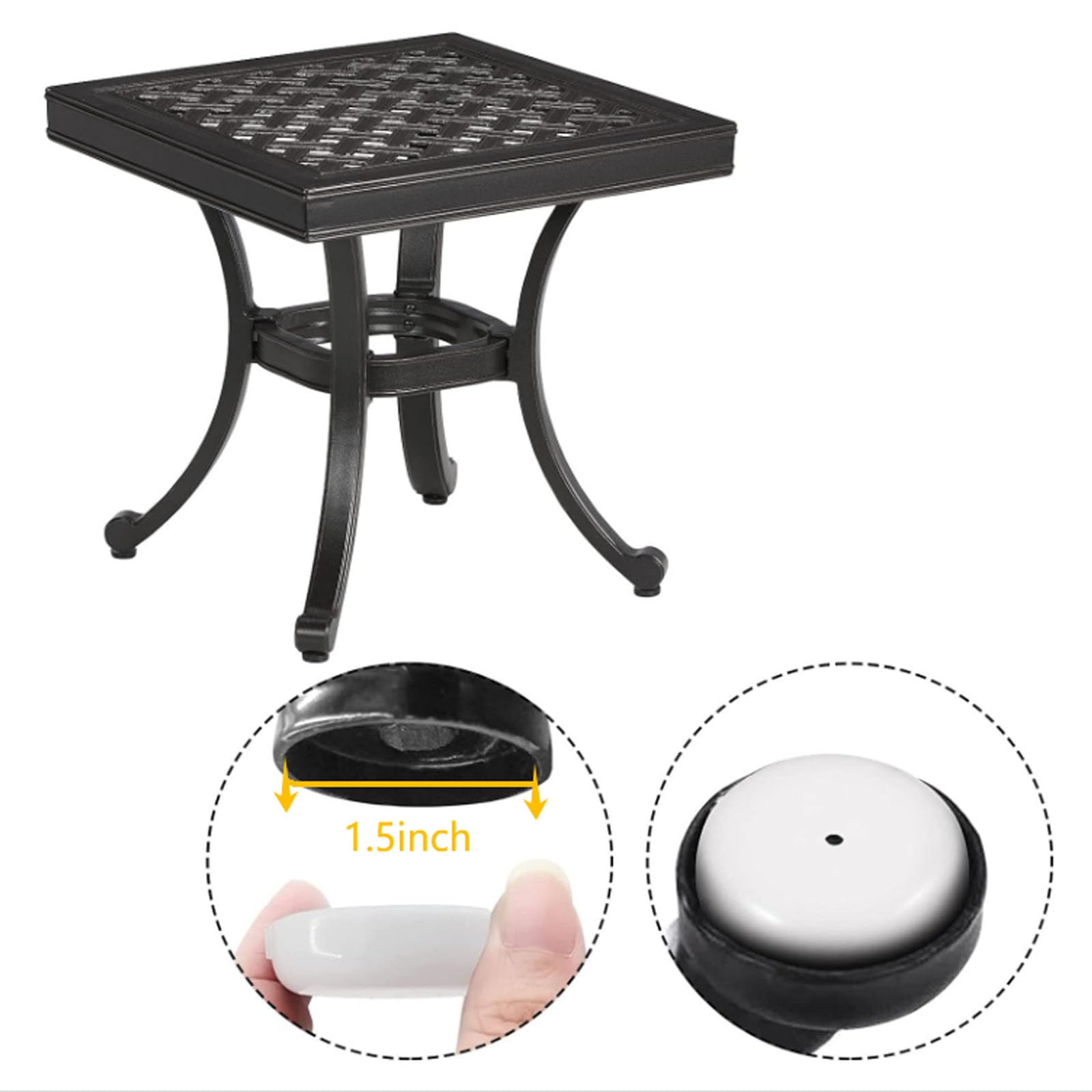 Wrought Iron Patio Furniture Glides APPLIANCEMATES 1 1/2" Wrought Iron