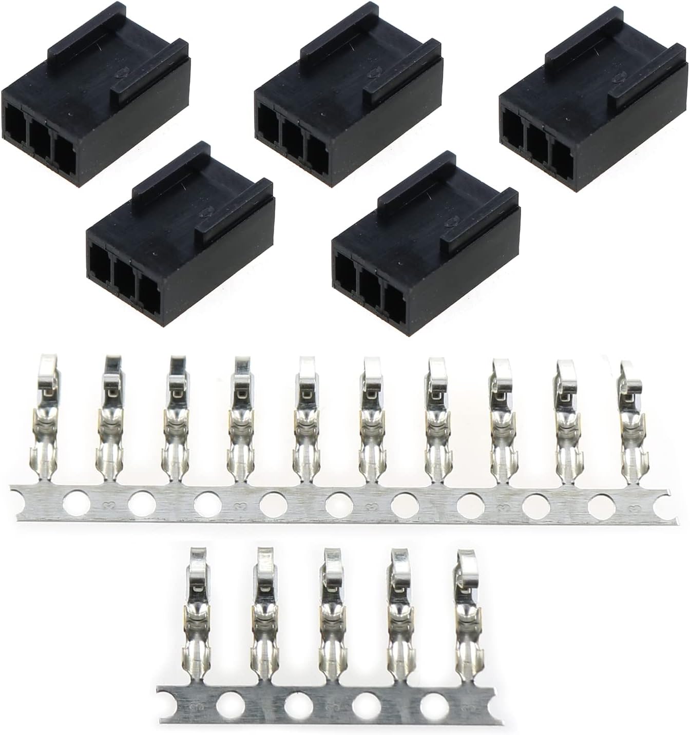 Amazon.com: LUORNG 1Set Female 3-Pin PC Fan Connector Kit (5PCS 3 Pin ...