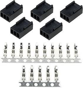 Amazon.com: LUORNG 1Set Female 3-Pin PC Fan Connector Kit (5PCS 3 Pin ...
