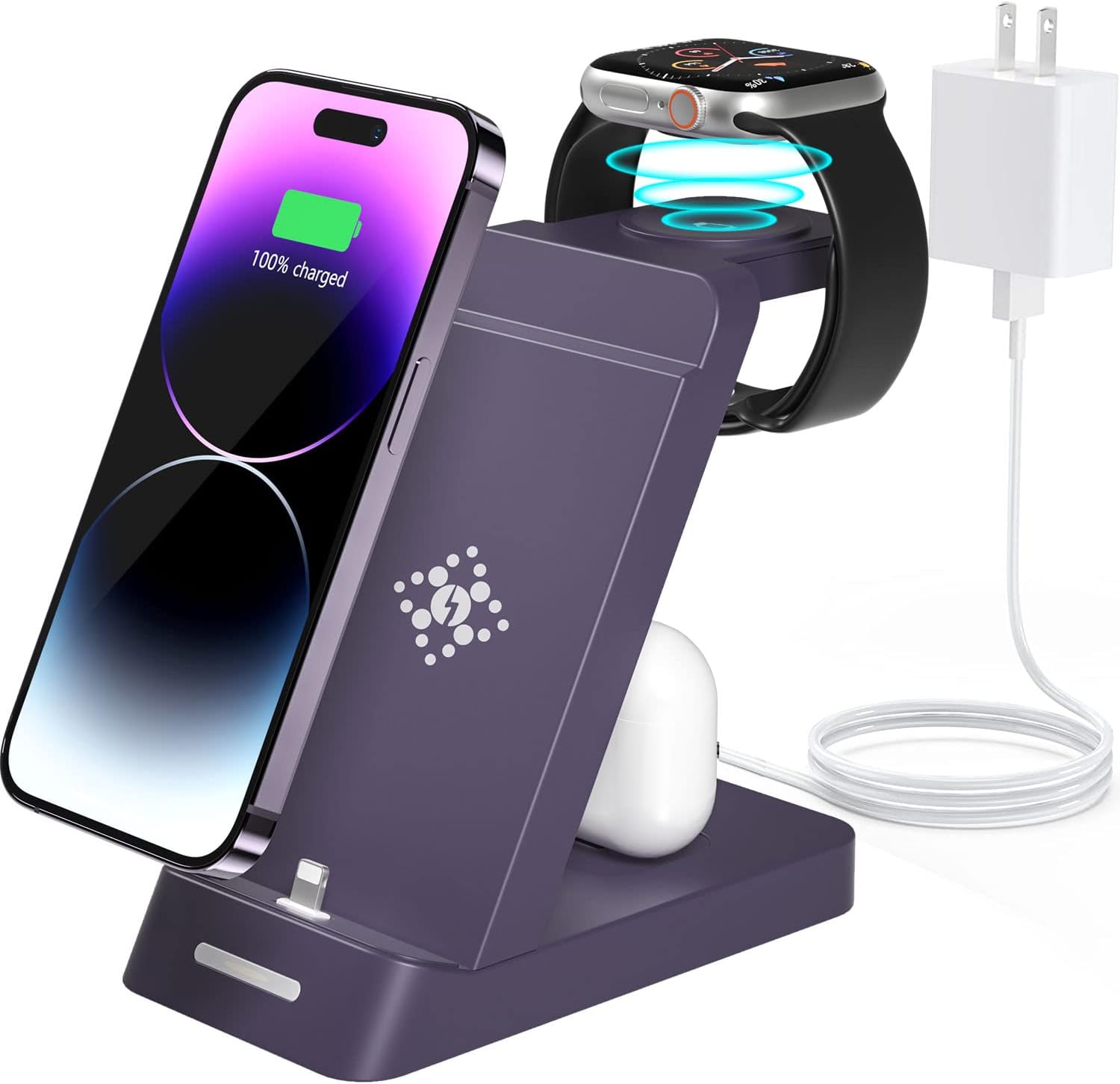 Amazon.com: 3 in 1 Charging Station for iPhone Multiple Devices ...
