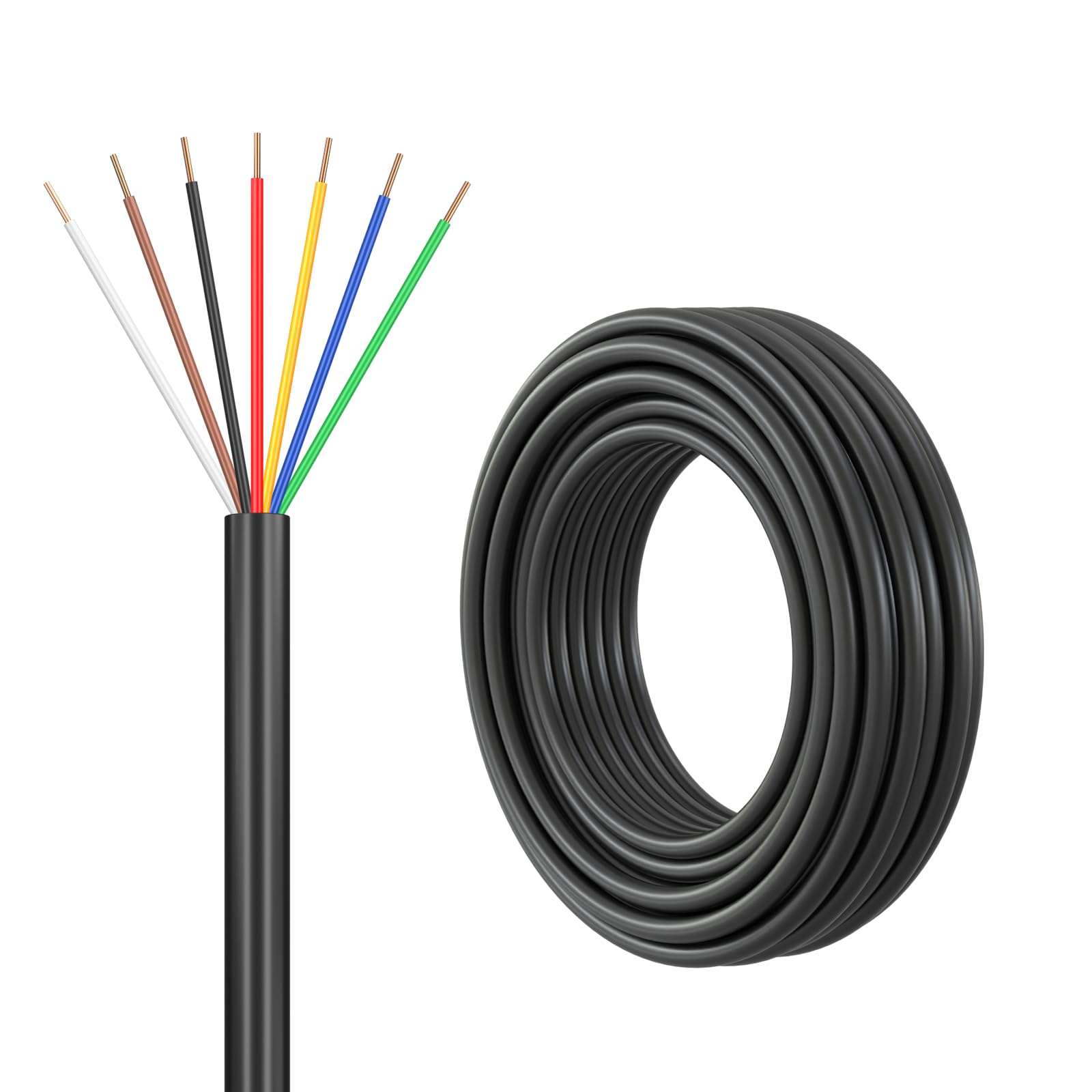 Snapklik.com : 18/7 Solid Sprinkler Wire For Up To 6 Valves System 30 Feet