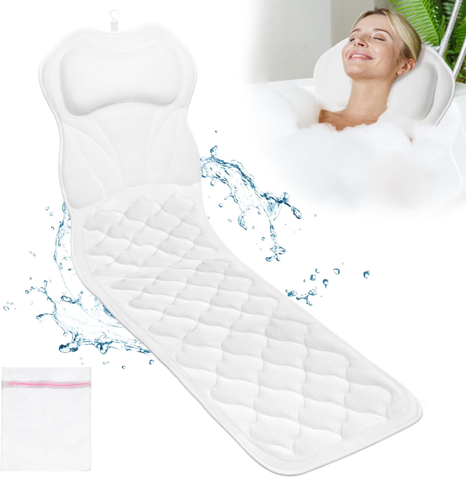 Amazon.com: Bath Pillow Bathtub Pillow for Tub Luxury Bath Tub Pillows ...