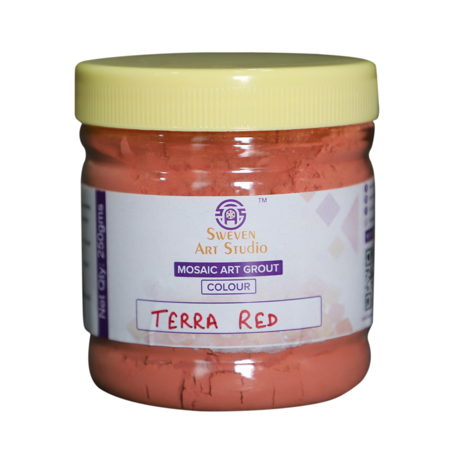 Sweven Art, Ready-to-Mix Tile Grout Powder for Mosaic Art in Terra Red ...