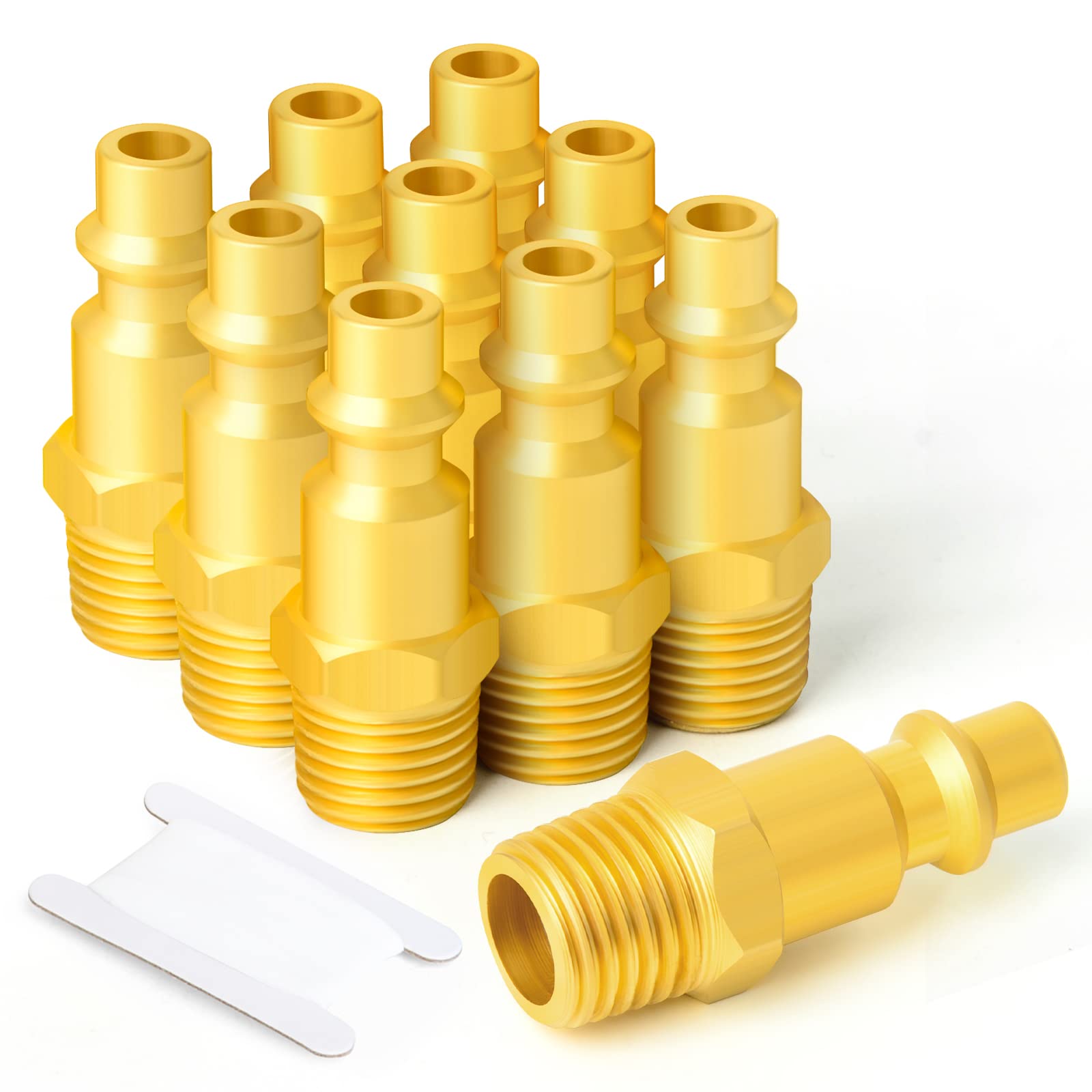 Snapklik.com : GASHER 1/4-Inch NPT Male Brass Industrial Air Plug ...