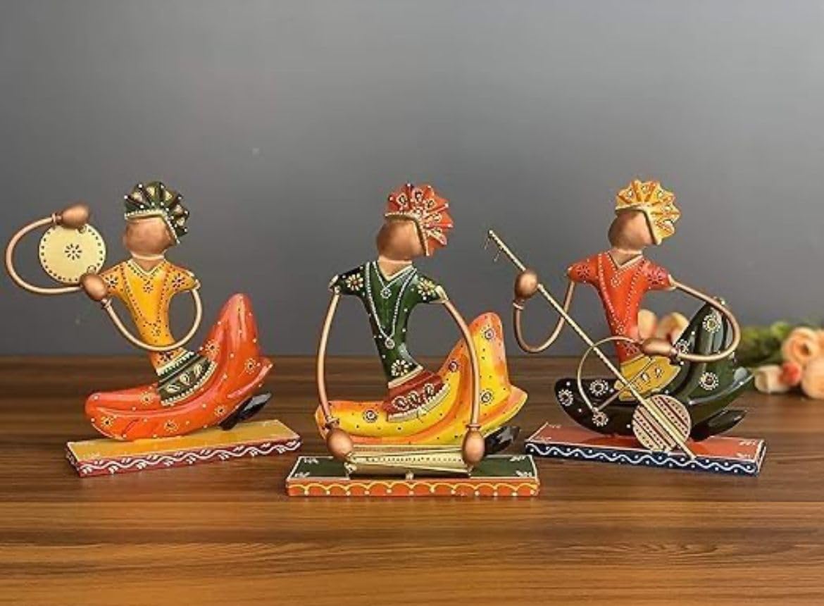 Buy AnmpCreficient Handcrafted Musician Showpiece Set of 3 | Decorative ...