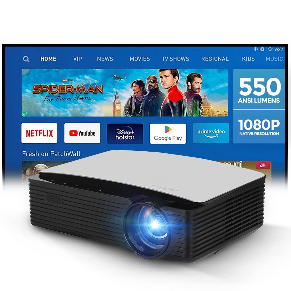 Wownect Android Projector 550 Ansi Lumens Android 9 0 Movie ...