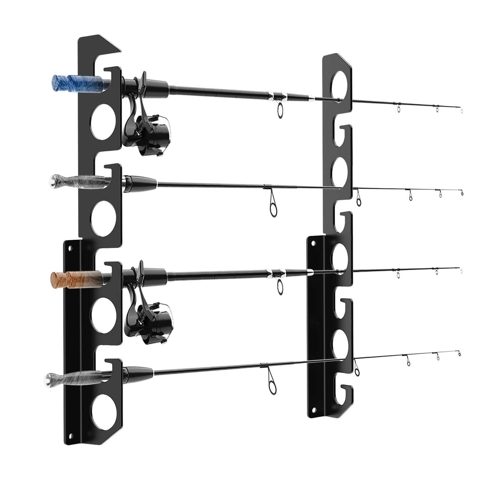 Amazon.com: Butizone Fishing Rod Rack, Fishing Pole Wall or Ceiling ...