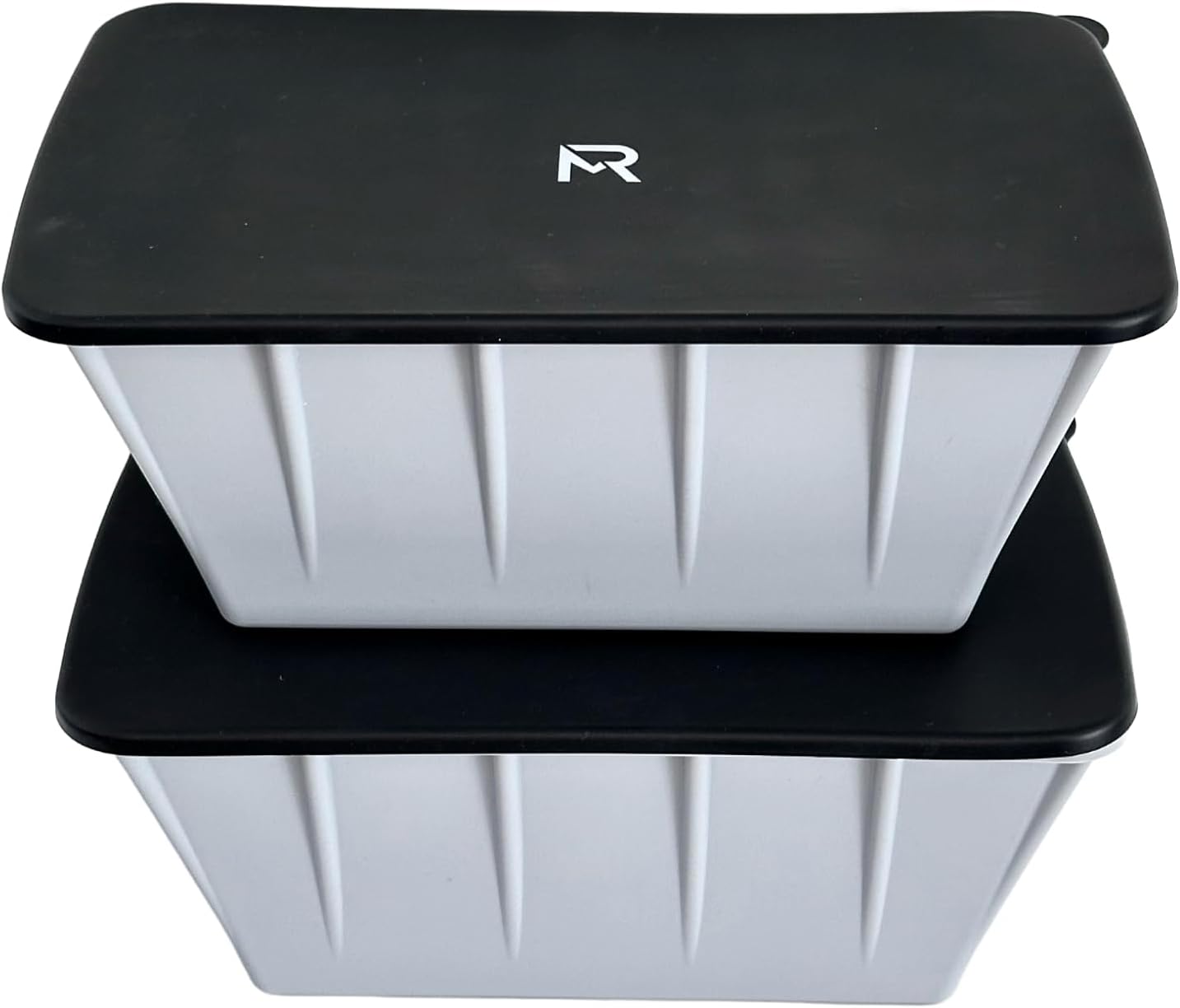 Amazon.com: MylesRose Two Extra Large Silicone Ice Cube Molds With Lids ...