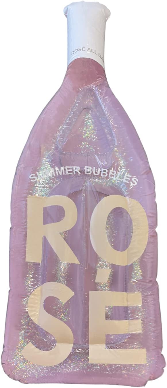 Amazon.com: Poolzilla Rosé Inflatable Float with Glitter | Large Pool ...