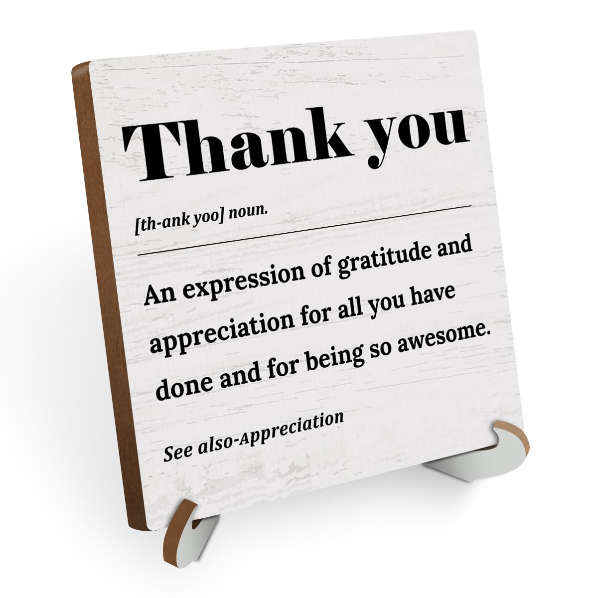 Amazon.com: Thank You Definition Wood Sign Desk Decor Funny Rustic ...