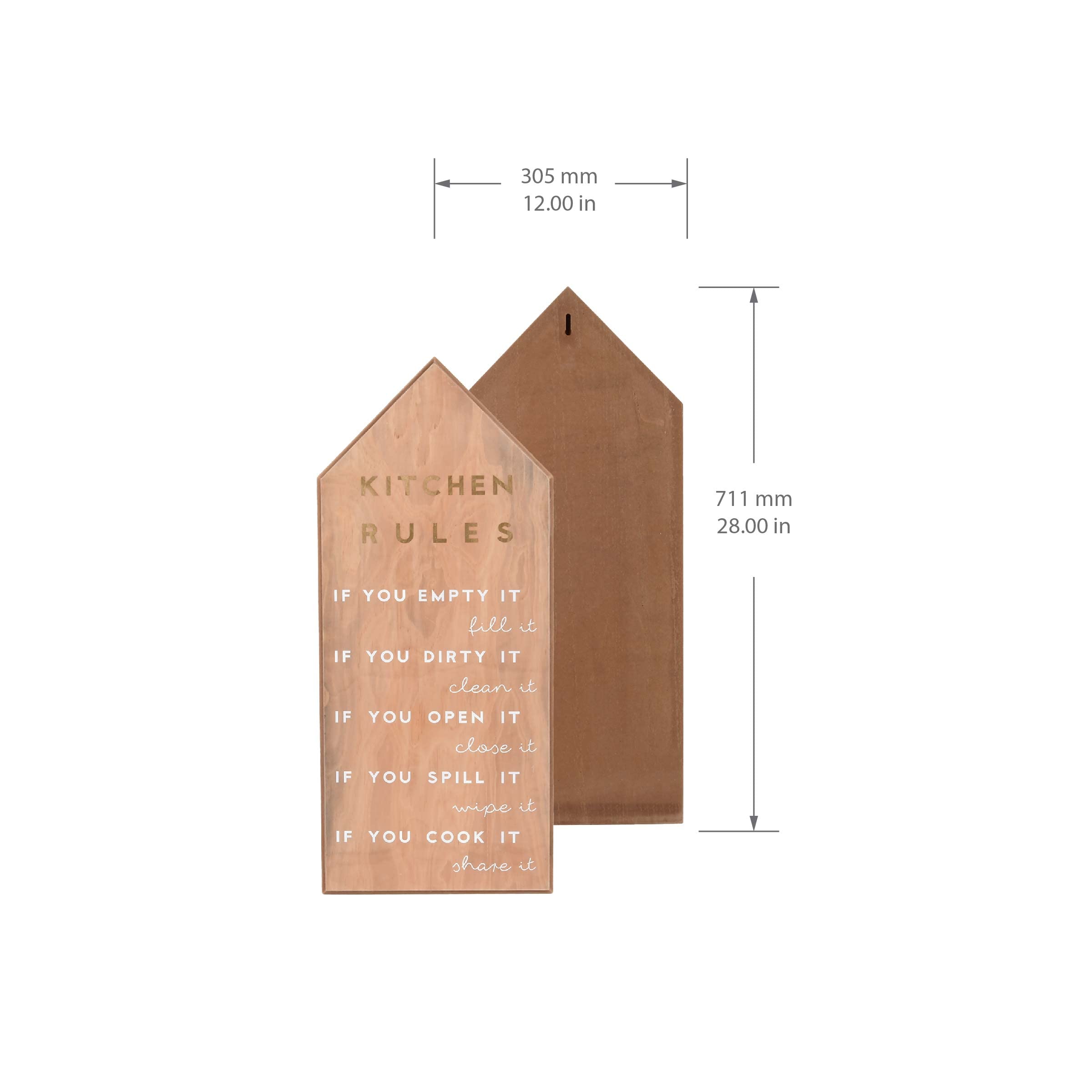 Snapklik.com : PRINZ Kitchen Rules 12" X 28" Wall Decor Plaque, Natural ...