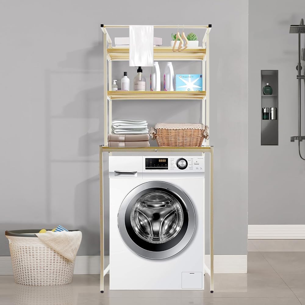 ALSTON Washing Machine Storage Rack 3 Tier Laundry Room Storage Shelf ...