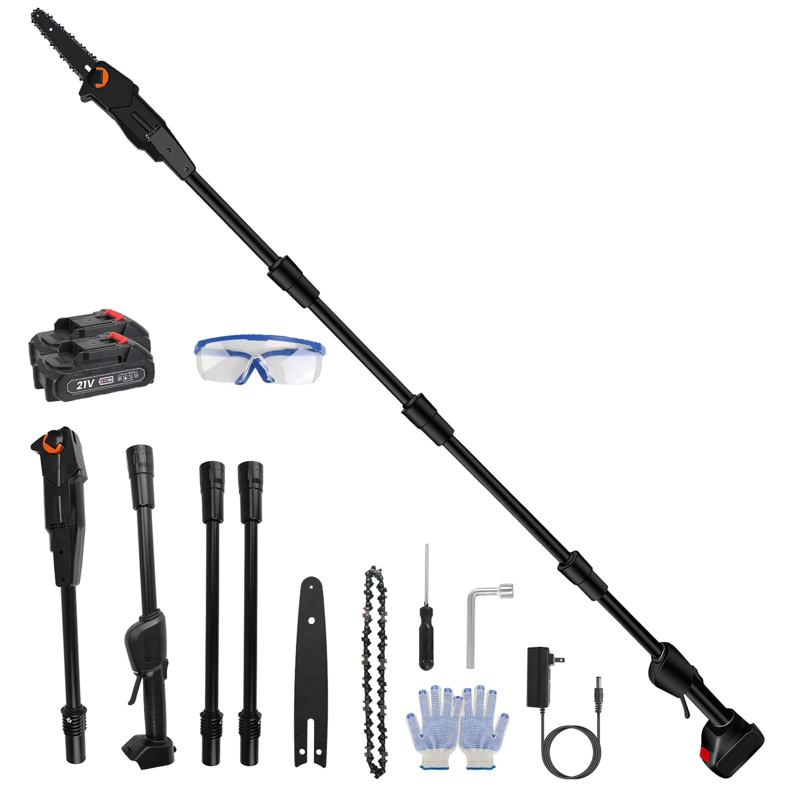 Amazon.com: TeqHome Pole Saw, 6-Inch Cordless Pole Saws for Tree ...