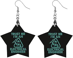 Amazon.com : Trust Me I Am A Electrical Engineer Cute Star Dangle Drop ...