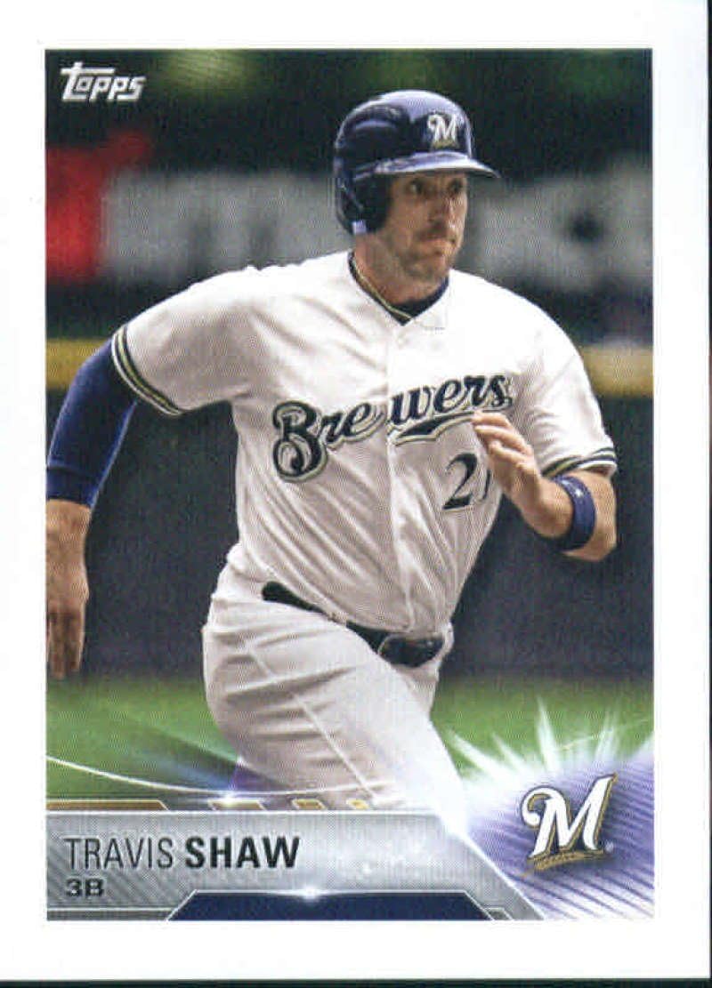 Amazon.com: 2018 Topps Stickers #182 Travis Shaw Milwaukee Brewers ...