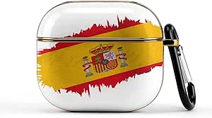 Amazon.com: Bluetooth Earbuds Case Cover for AirPods 3 Spain Flag ...