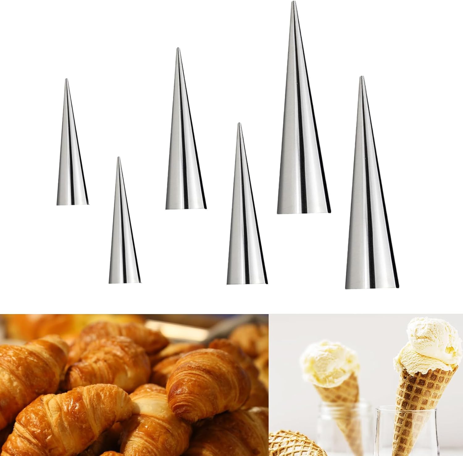 Amazon.com: 6 Pcs Horn Cannoli Tubes,Non-Stick Cream Horn Cones Tubes ...