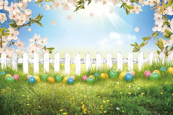 Amazon.com : Eainb 10x8ft Spring Easter Backdrops for Photoshoot Sunny ...