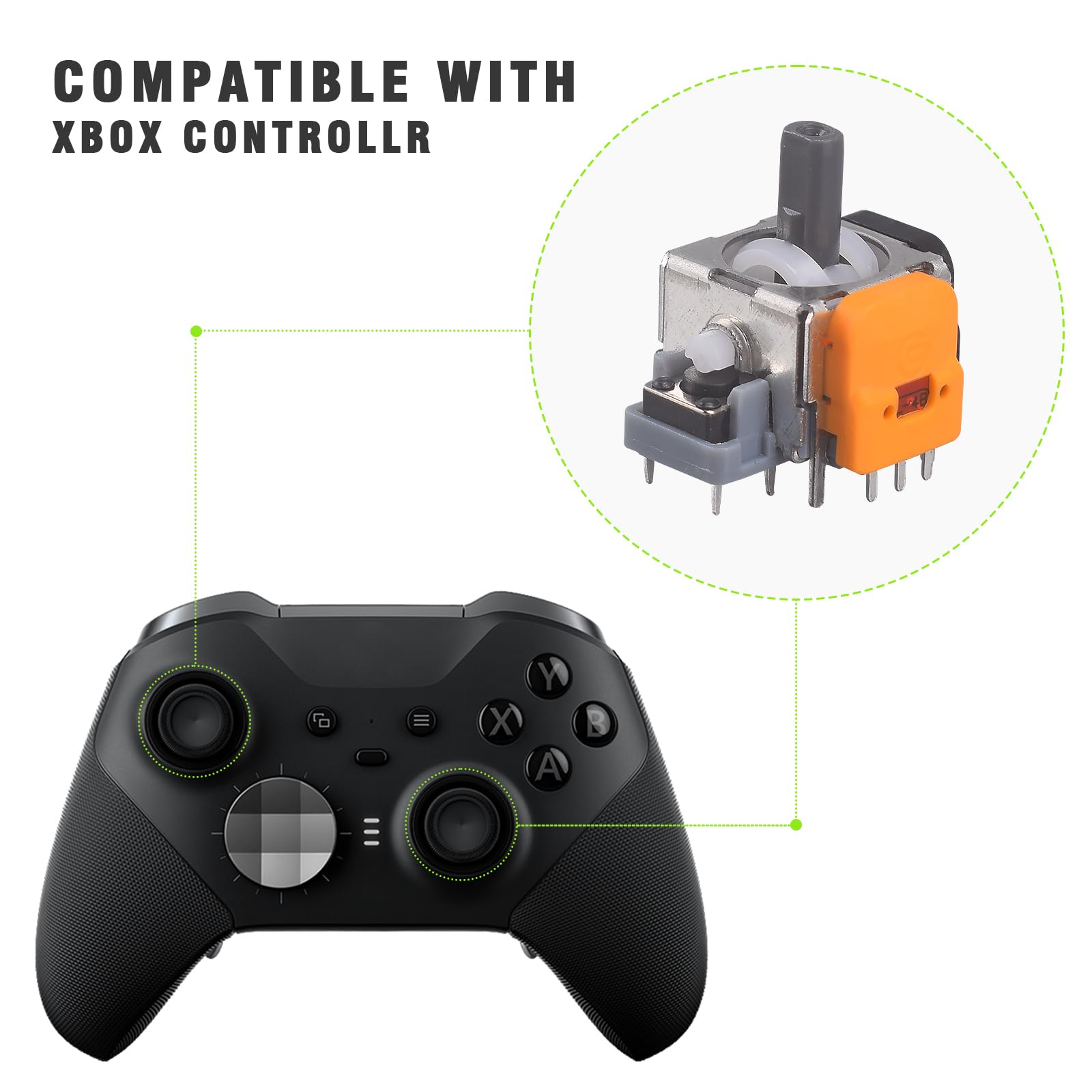 Snapklik.com : Qualitied Hall Effect Joystick Analog Stick Replacement ...