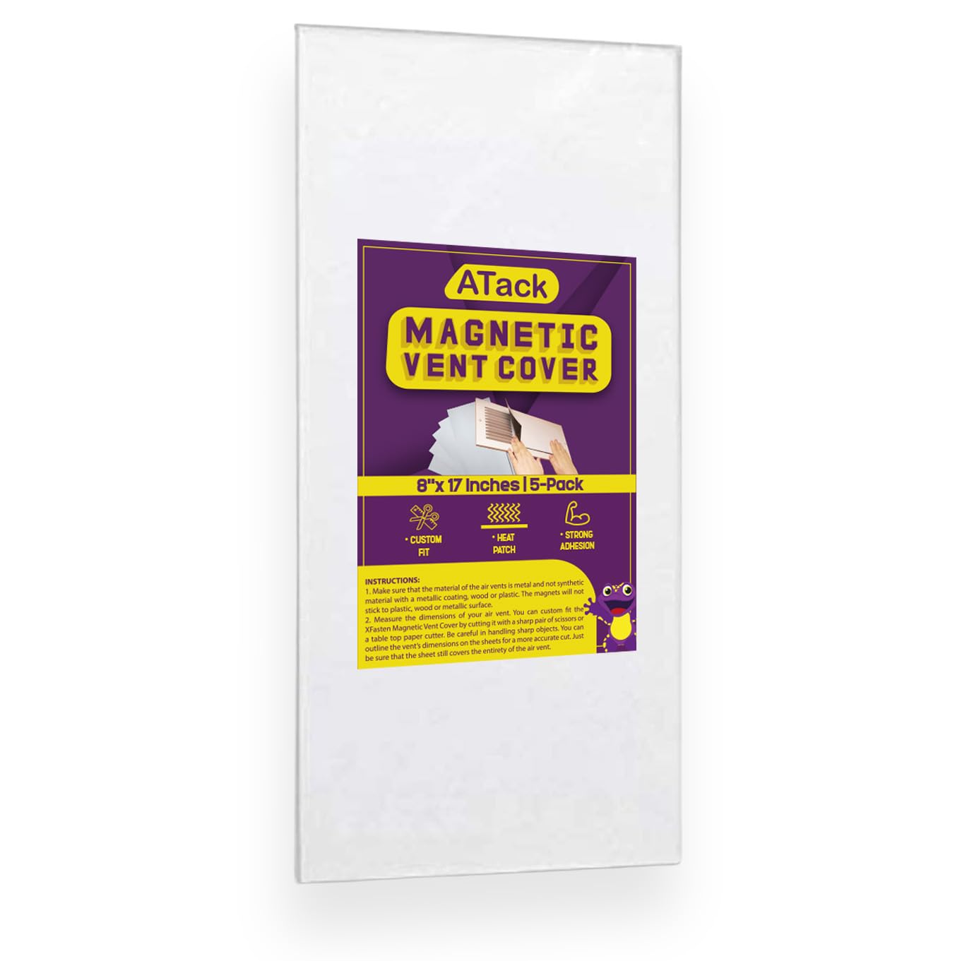 ATack Magnetic Vent Cover, Industrial Grade Magnets for Sidewall and ...