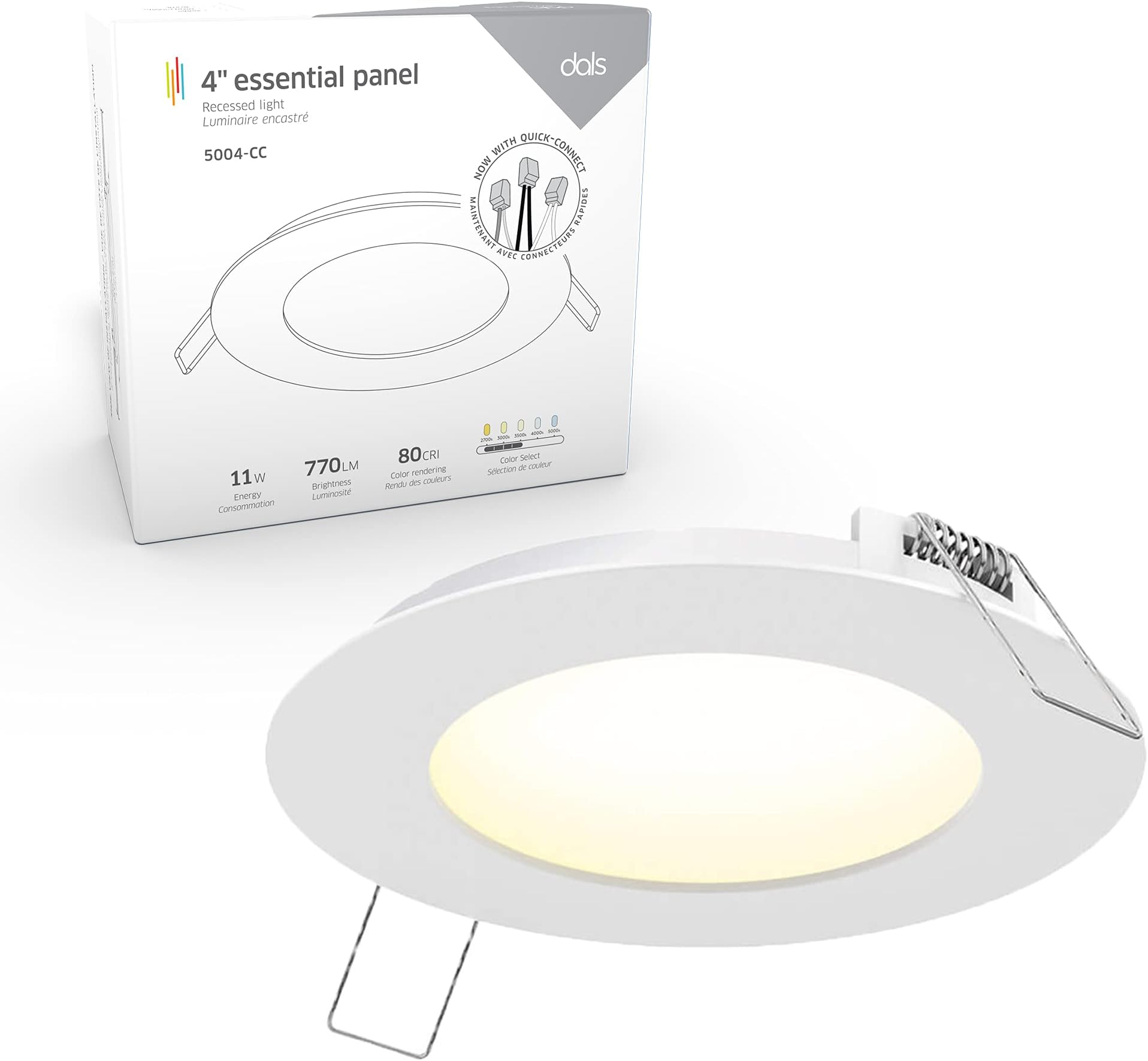 DALS 4 Inch Round Recessed Panel Light with Junction Box/Driver | CCT ...