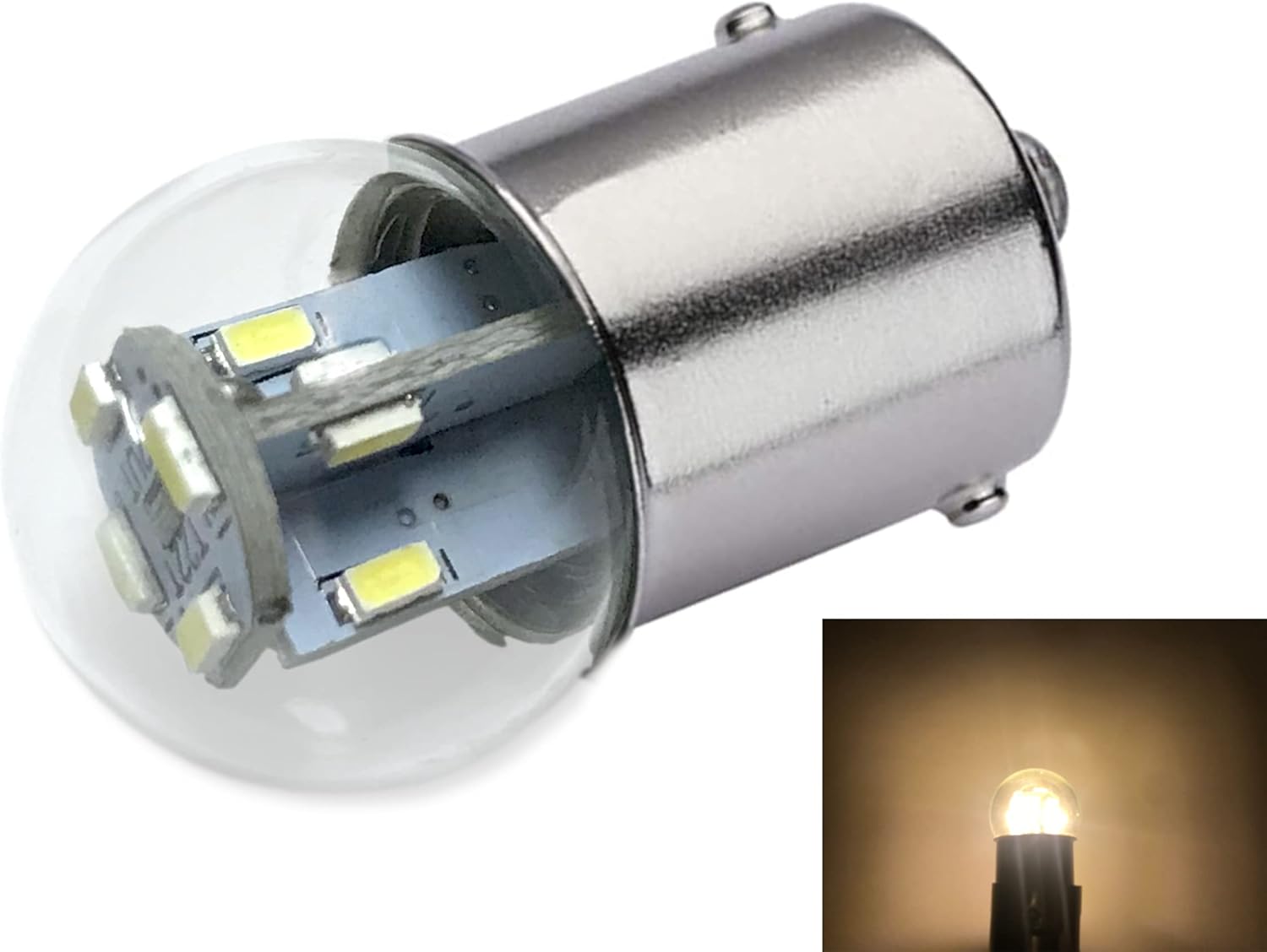 #89 Miniature Bulb LED Replacement | 12/14vdc | Light Color: Warm White ...