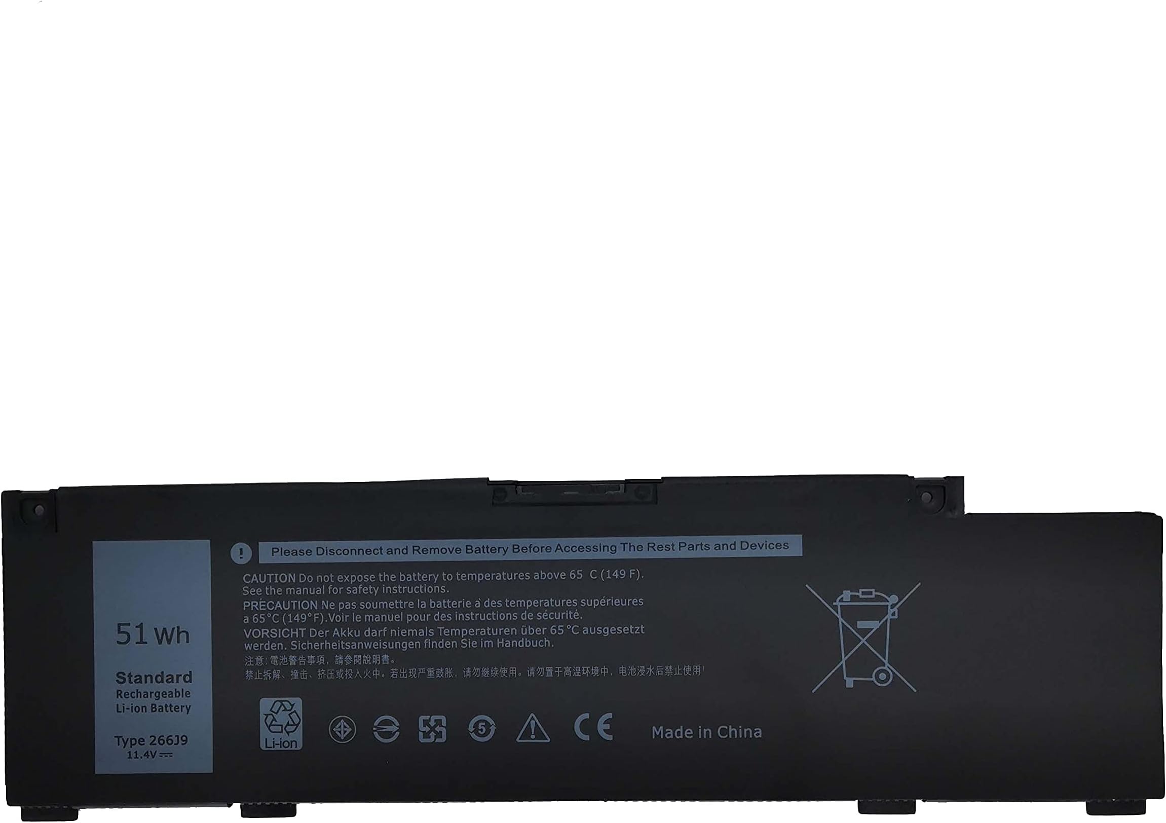 Amazon.com: Fully., Fully 266J9 Replacement Laptop Battery Compatible ...