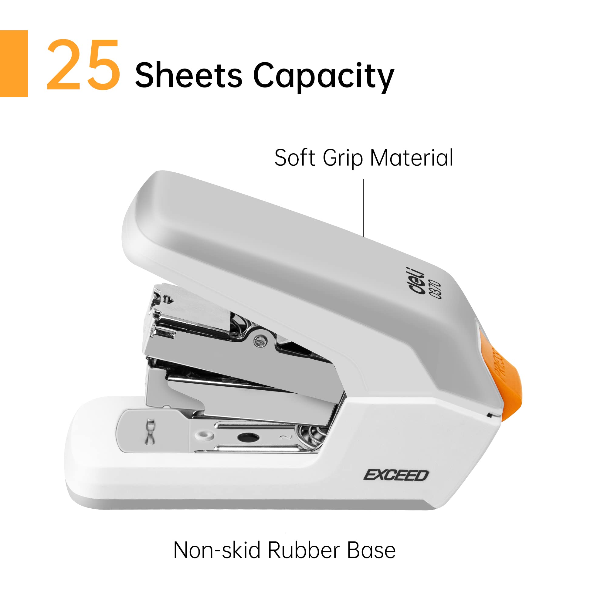 Snapklik.com : Deli Effortless Desktop Stapler, Standard Stapler, 25 ...