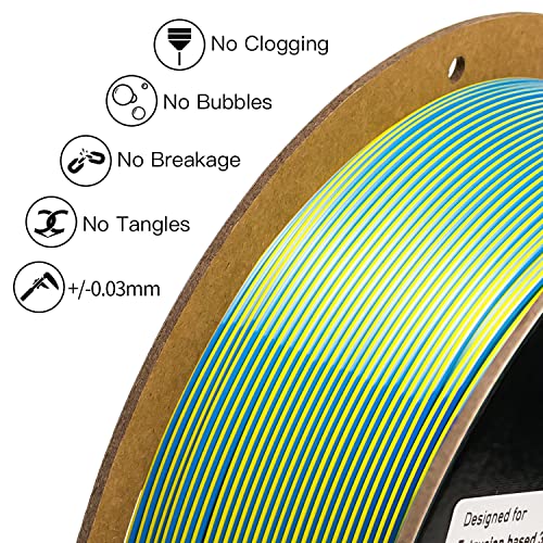 Snapklik.com : Micro Center Inland Dual Color Silk PLA Filament - Blue ...