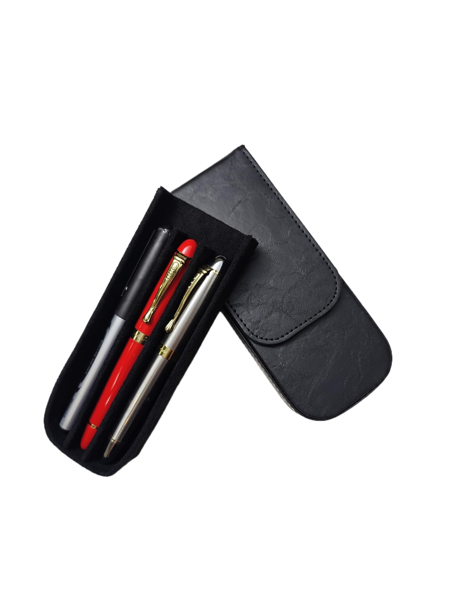 Amazon.com: 3Slots Leather Fountain Pen Case Collector Organizer ...