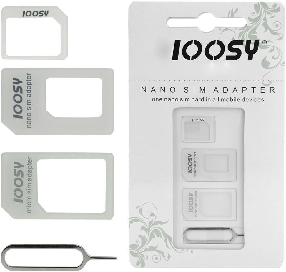 KINHARD 3 Stück SIM Karten Adapter Kit, 4 in 1 SIM Karten Konverter Kit ...