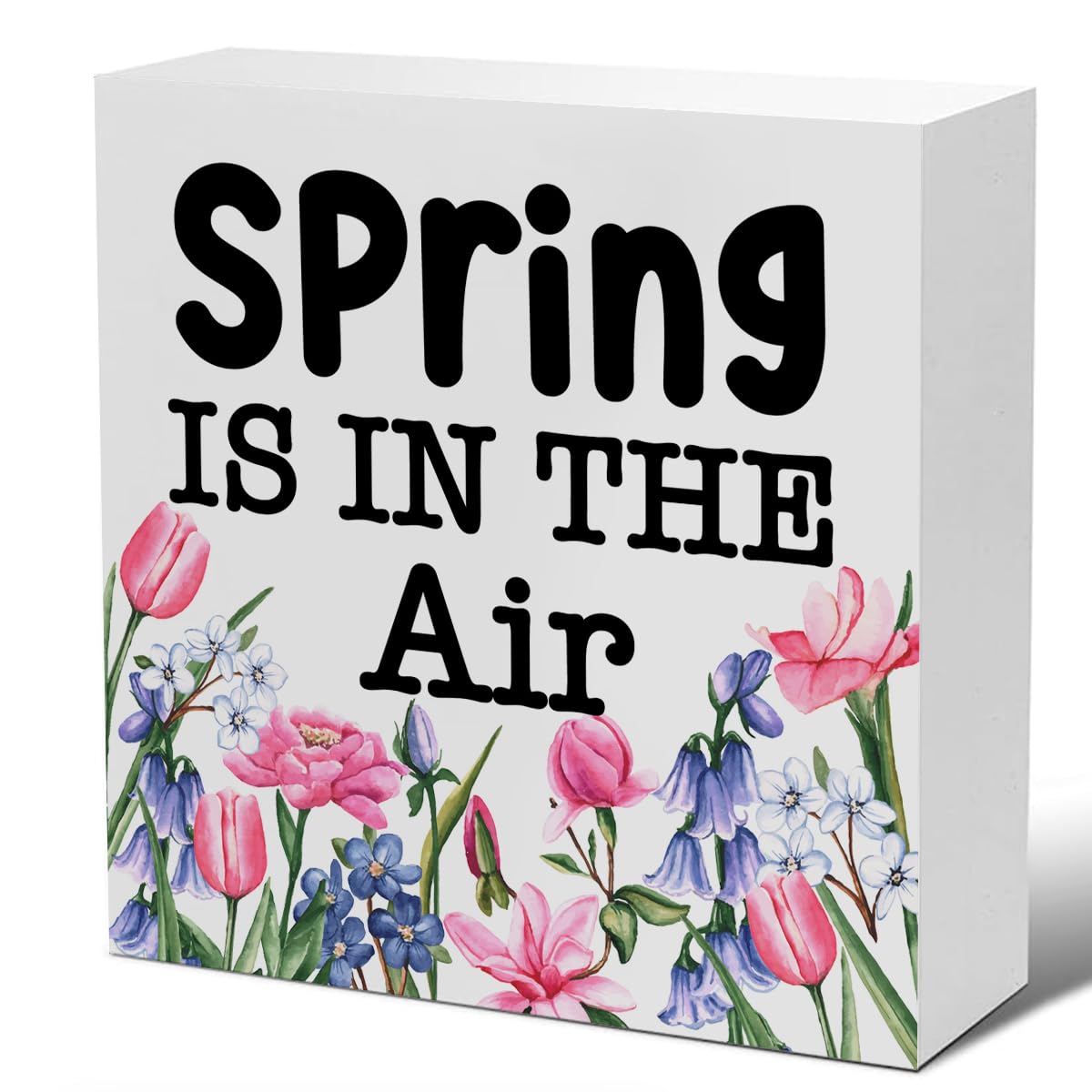 Amazon.com: Spring Decor, Farmhouse Spring Flowers Sign Floral Spring ...
