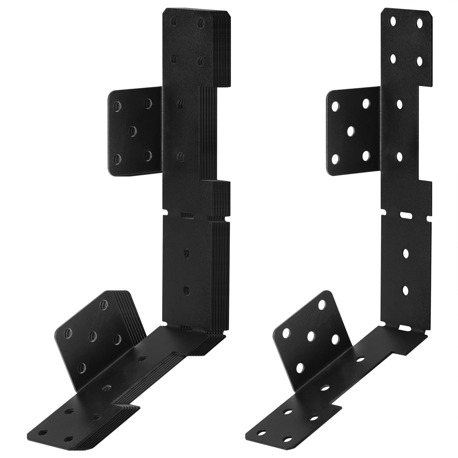 eoere 8 PCS Black Adjustable Stair-Stringer Connector, Tie Straps ...