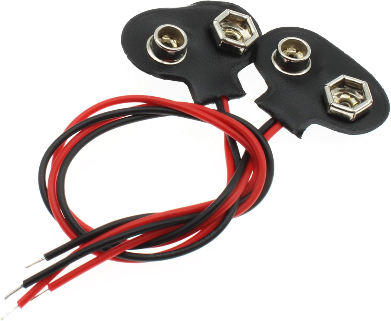 Amazon.com: LBTODH 9V Battery Clip Connector 2PCS T-Type 9 Volt Battery ...