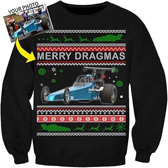 Amazon.com: Dragster Drag Racing Car Personalized Photo Sweater, Best ...