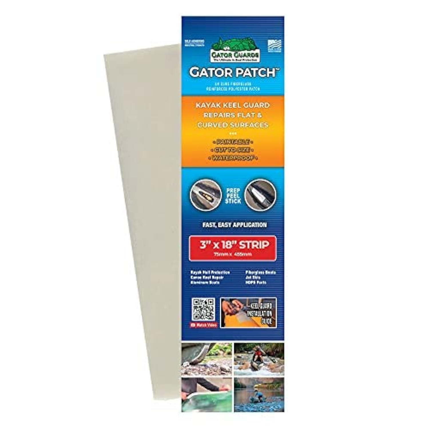 Amazon.com: Gator Patch Kayak Keel Guard - Strip Form - Protects and ...